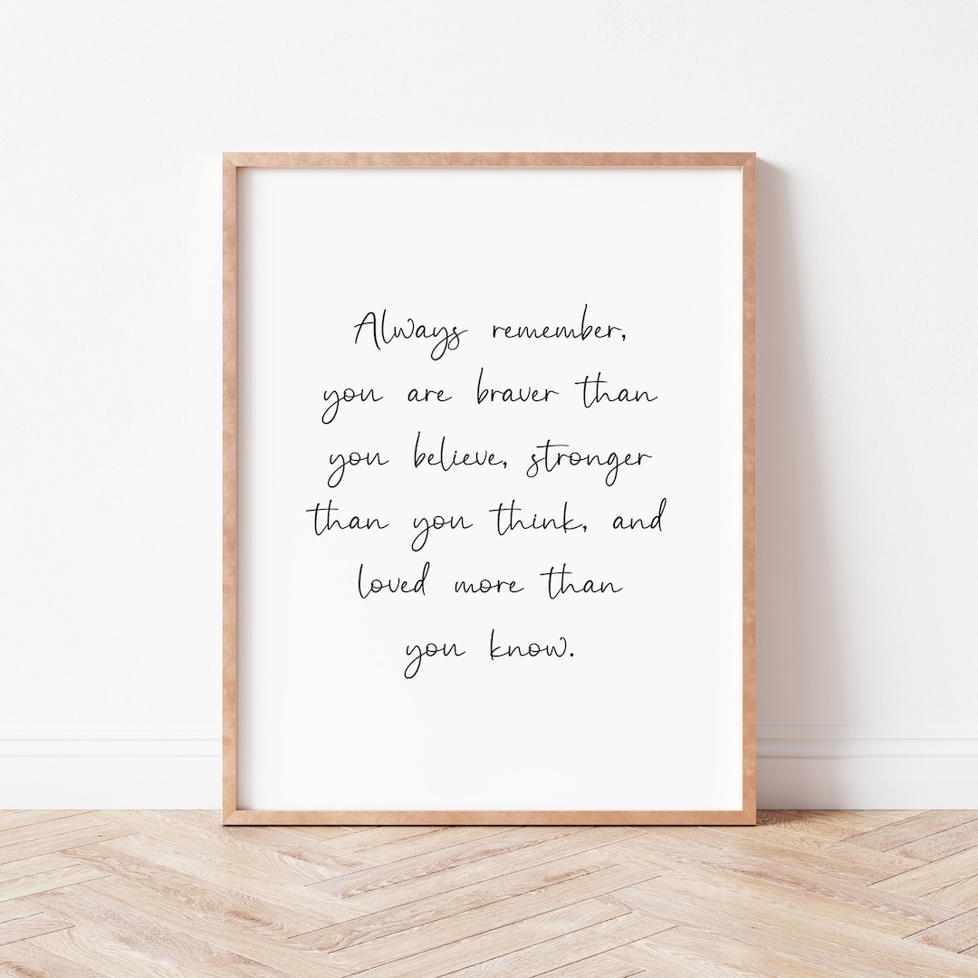 Always Remember Sign. Nursery Quote Print. Baby Shower Gift. Baby Girl ...