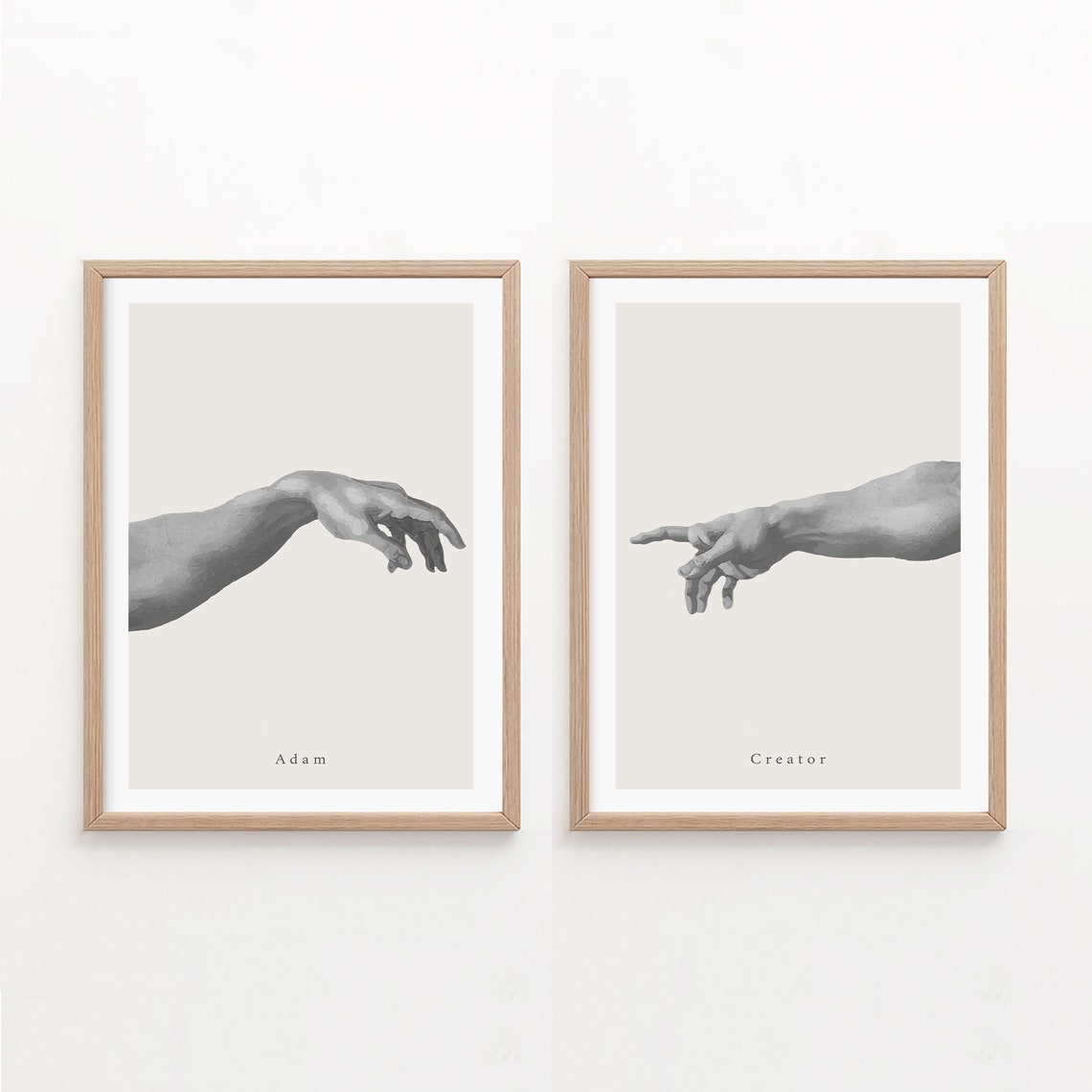 Michelangelo Print. Creation of Adam. Museum Poster. Modern Wall Decor ...