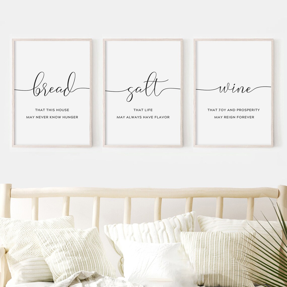 Kitchen Quotes. Bread Salt Wine Printable. Kitchen Wall Decor. | Etsy