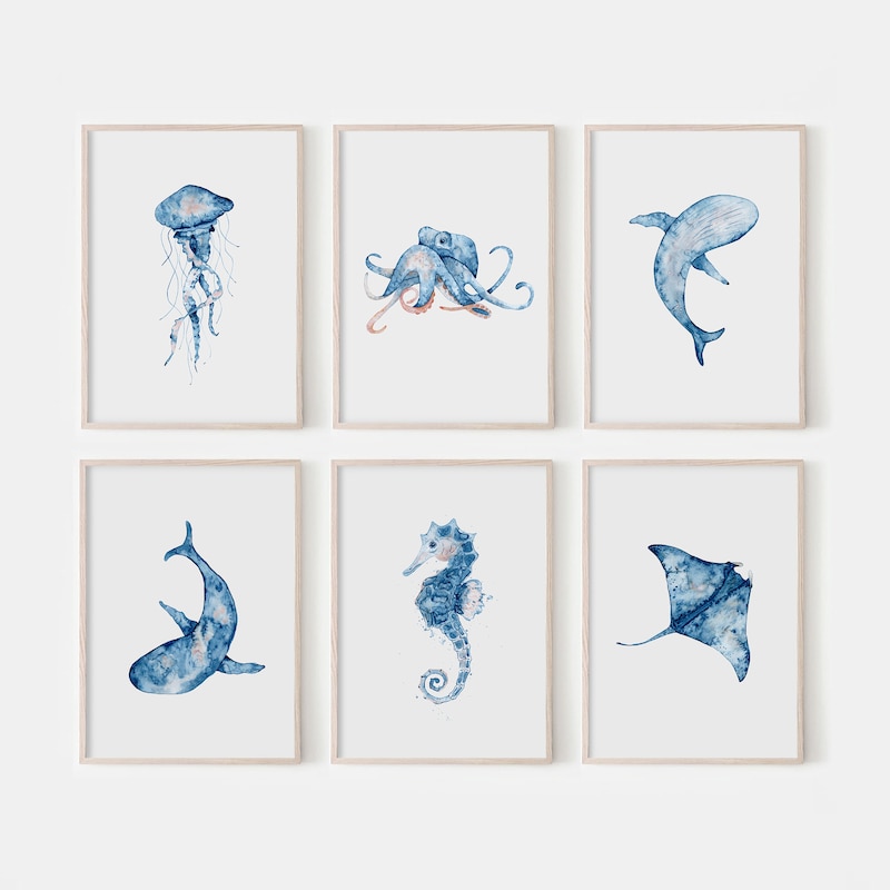 Sea Animals Print - Etsy
