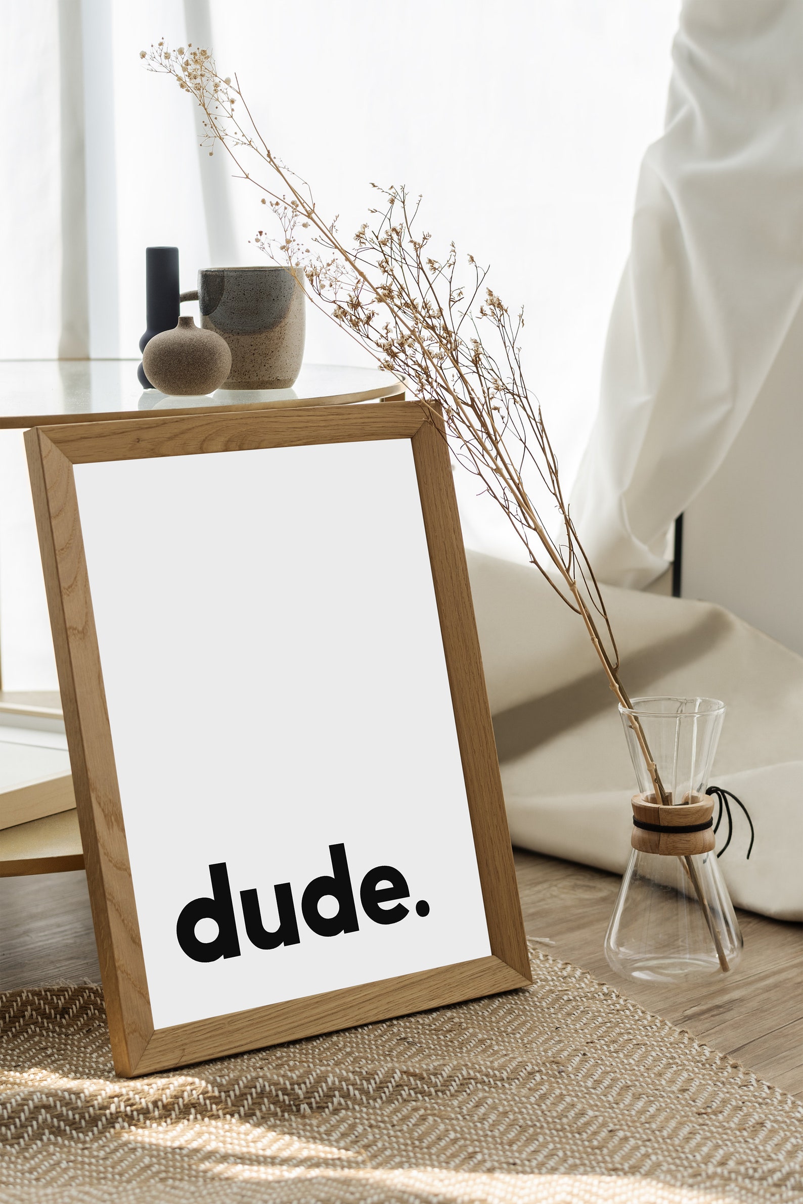 Dude Typography Print, Minimalist Nursery Decor (digital Download) - Etsy