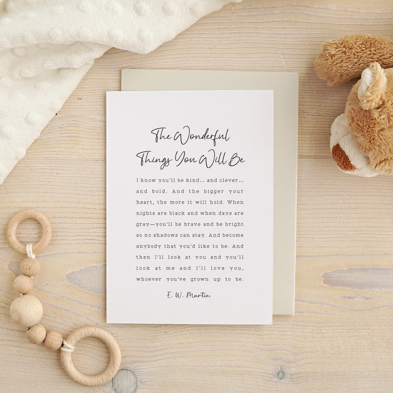 The Wonderful Things You Will Be. Nursery Quote Print. Book Page Art ...