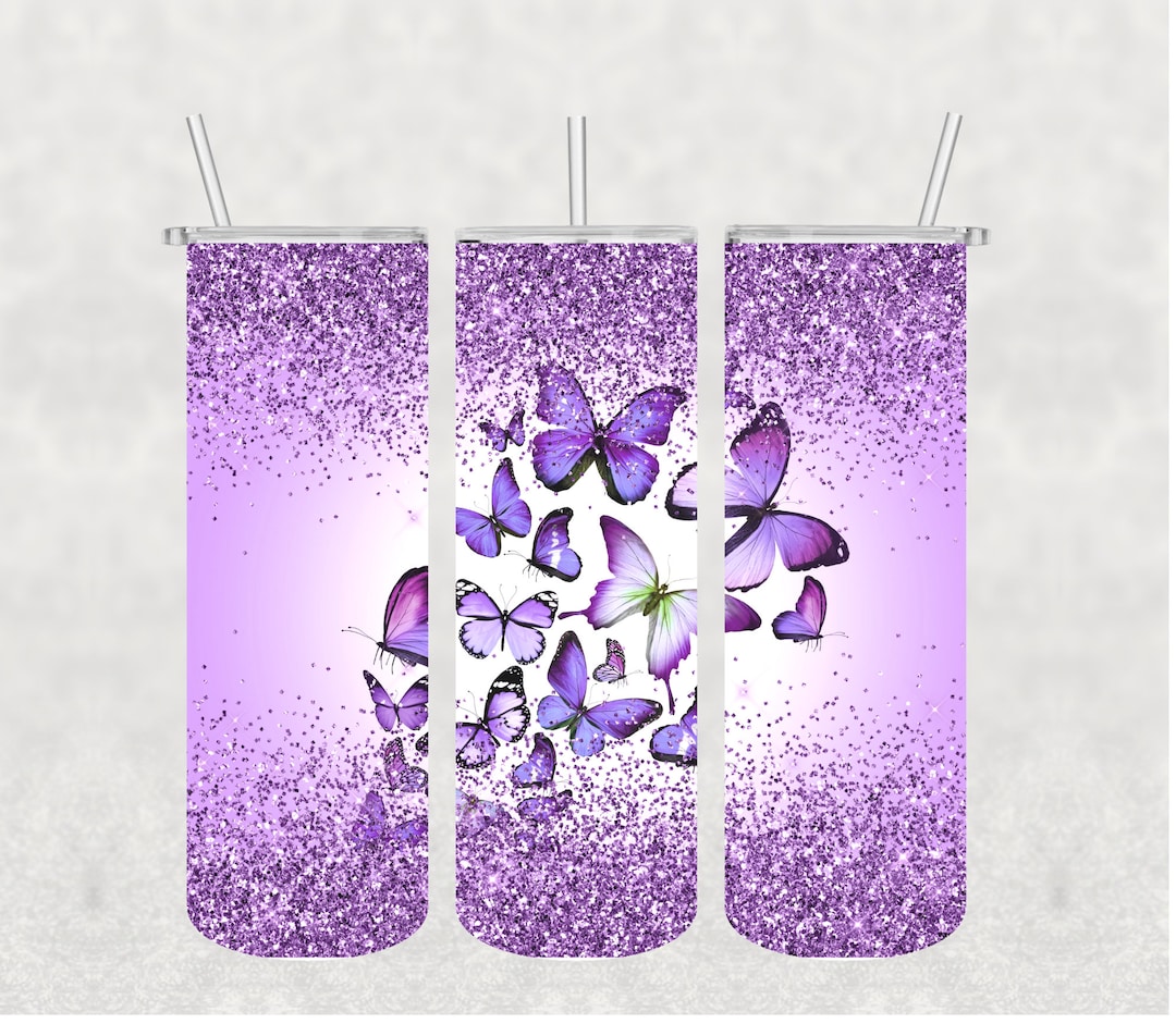 NOT A DIGITAL, Purple Butterflies, Sublimation Transfer, Ready to Press ...