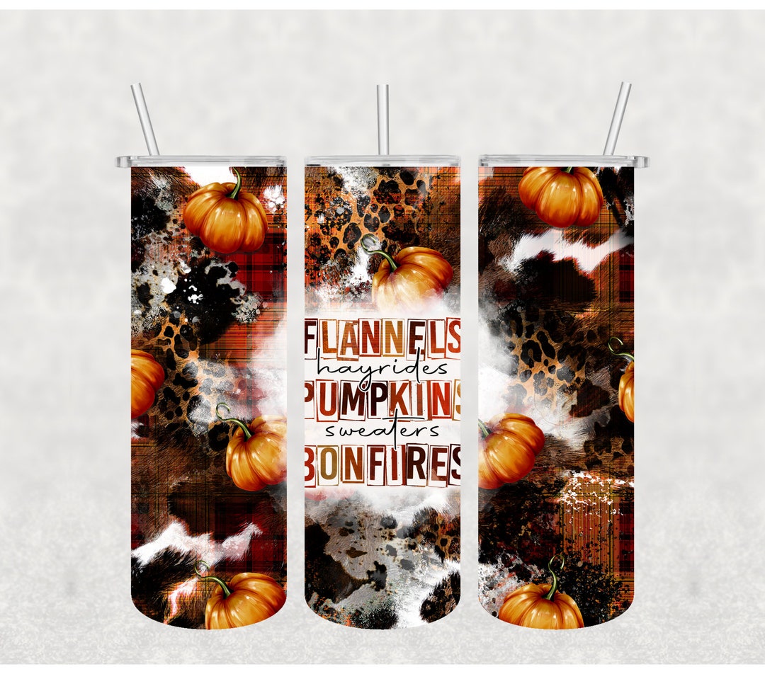 Flannels Pumpkins Bonfires Fall Design, Sublimation Transfer, Ready to ...