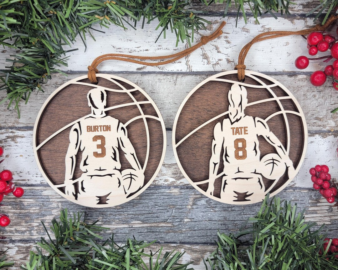 Custom Basketball Jersey Ornament With Players Number and Name - Unique ...