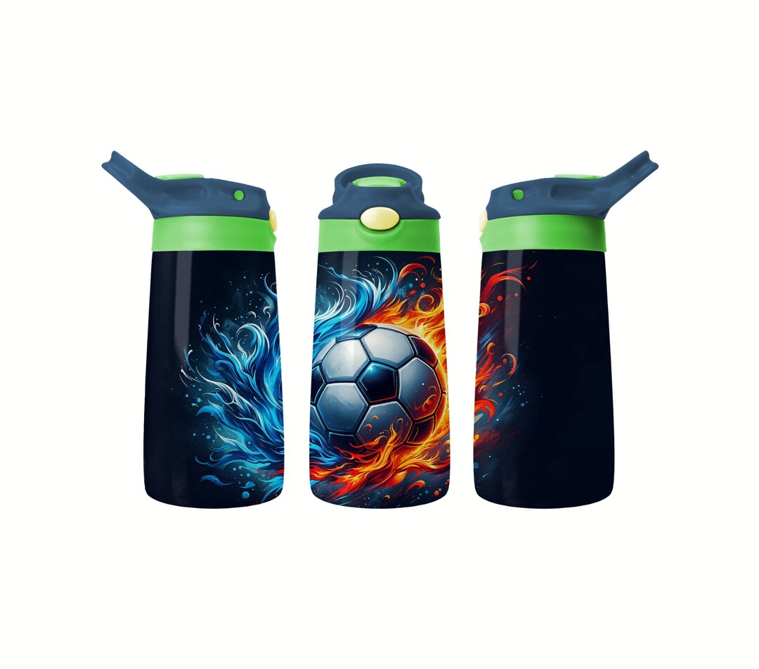 Soccer Ball - Water Bottle Sublimation Transfer - Ready to Press - Heat ...
