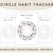 Circle Habit Tracker | Printable Monthly Habit Track | Habit Challenge ...
