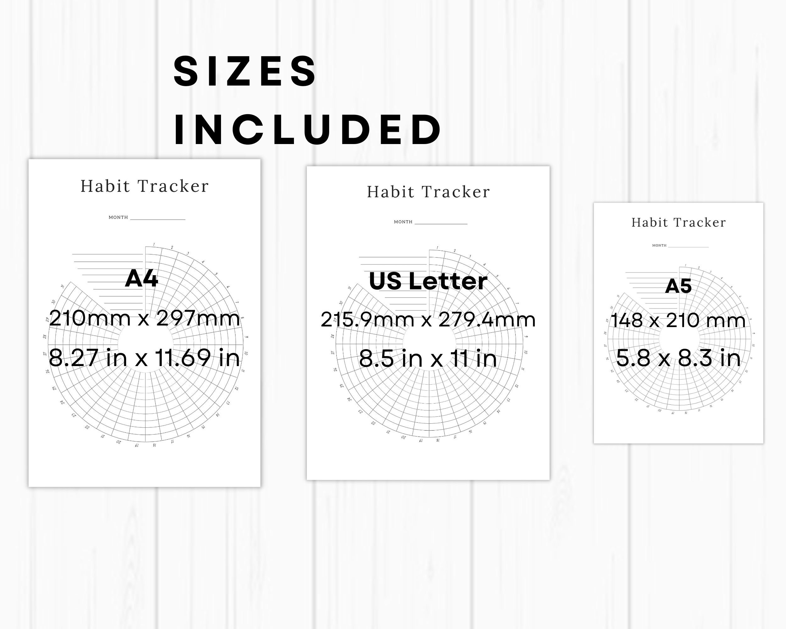 Circle Habit Tracker | Printable Monthly Habit Track | Habit Challenge ...