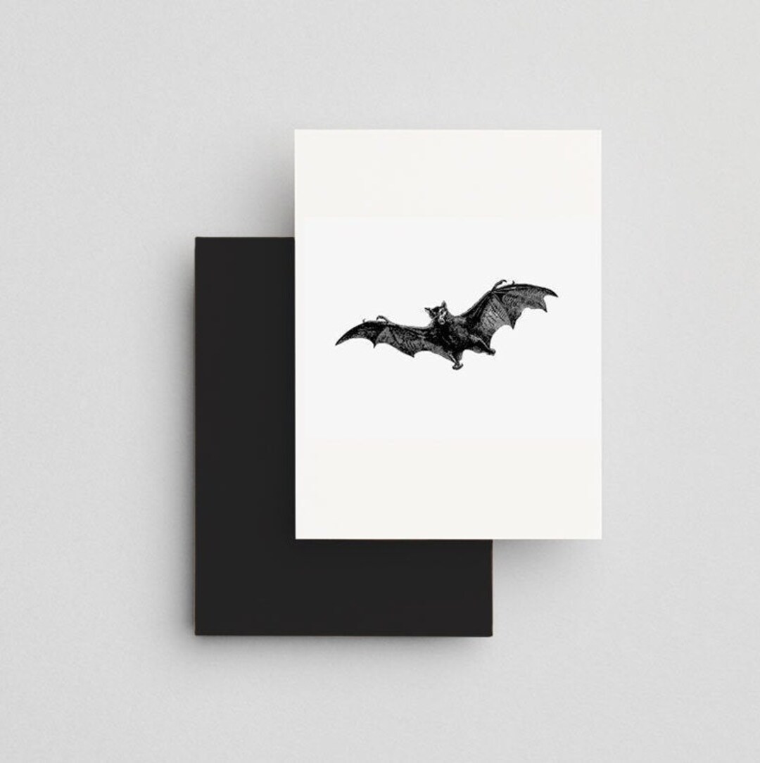 Bat Greeting Card - Etsy
