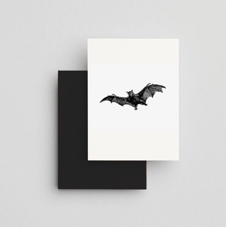 Bat Greeting Card - Etsy