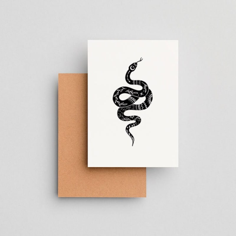 Year of the Snake Card - Etsy