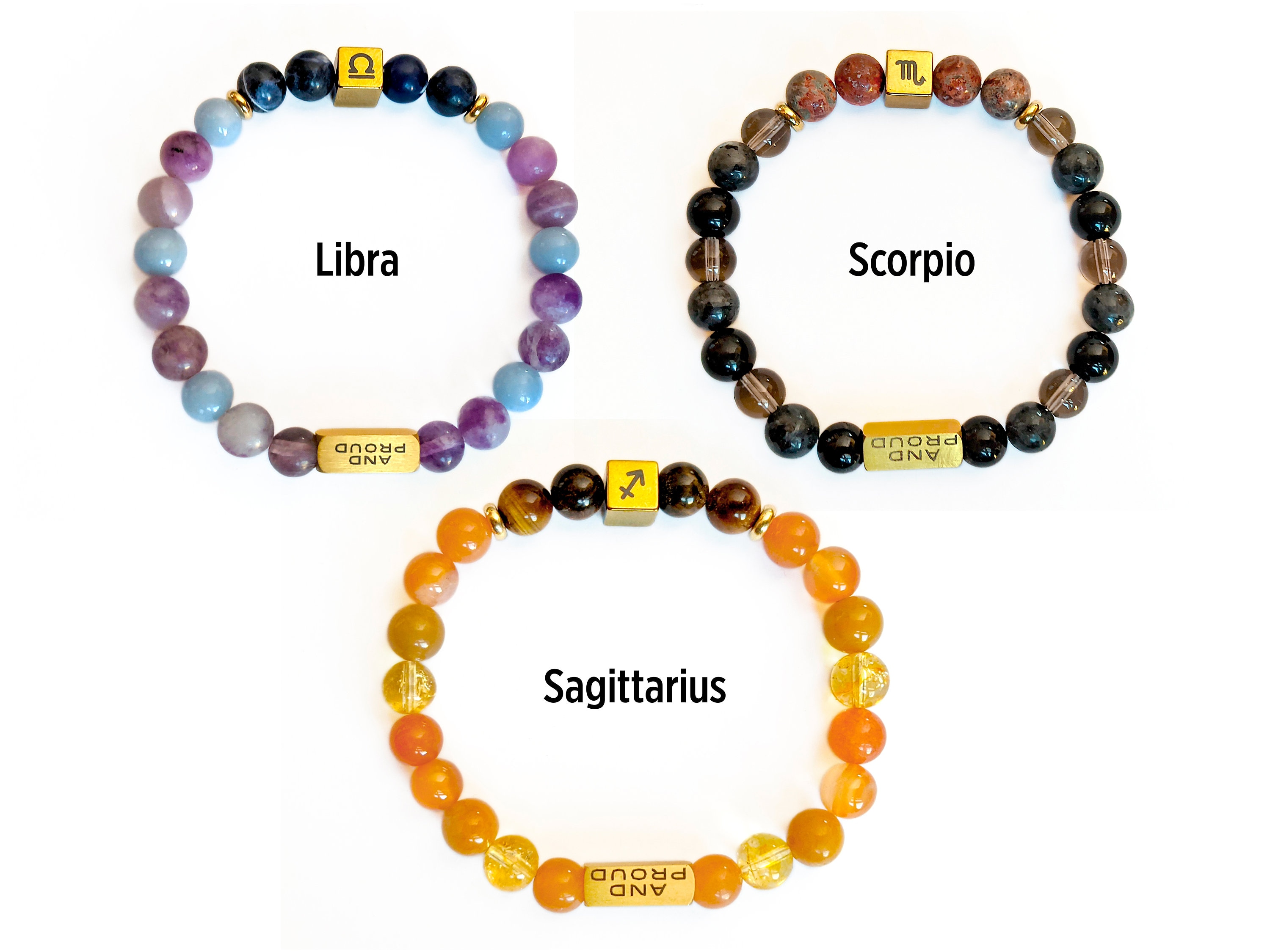 Zodiac Crystal Bracelets - Etsy