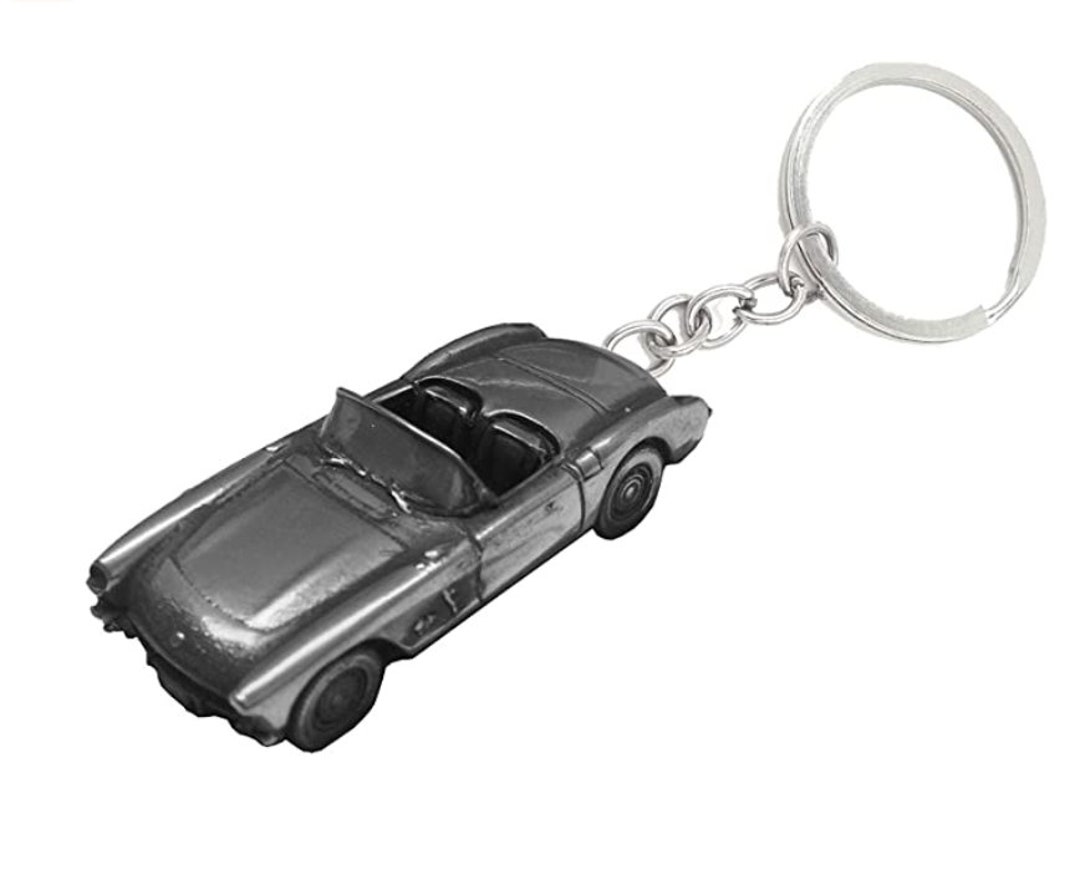 Classic Usa Car Pewter Effect Corvette Circa 1957 Ref36 Car Key Ring ...