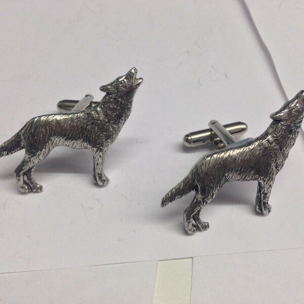 Wolf Cufflinks - Etsy