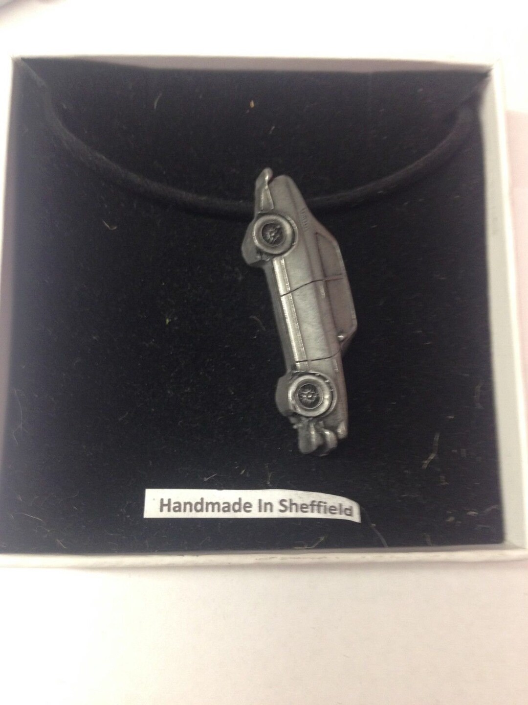 Sab 99 Turbo Ref219 Pewter Effect Car on a Black or Pink Cord - Etsy