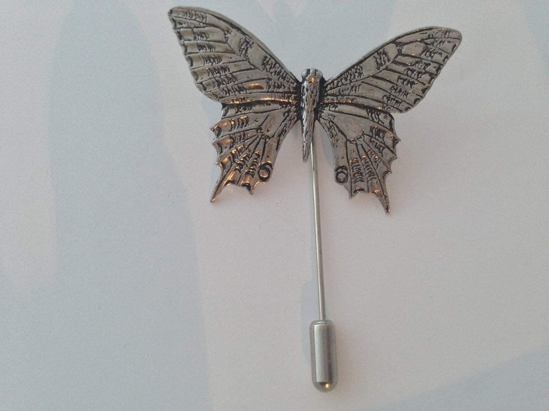 Swallowtail Butterfly Fine English Pewter on a Very Strong Tie Stick ...