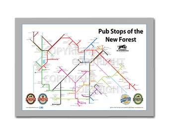 Pubstops of Nottingham the Original Pub Map | Etsy UK