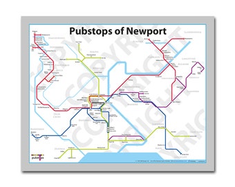Pubstops of Bristol the Original Pub Map - Etsy UK