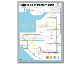 Pubstops of Winchester the Original Pub Map - Etsy UK