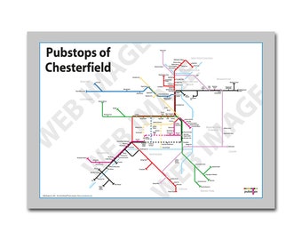 Pubstops of Cardiff the Original Pub Map | Etsy UK