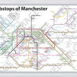 Pubstops of Manchester the Original Pub Map - Etsy UK