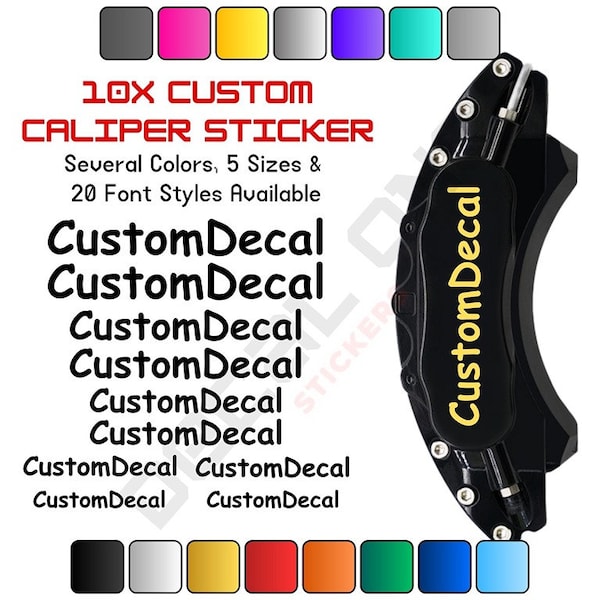 Custom Brake Caliper Decal - Etsy