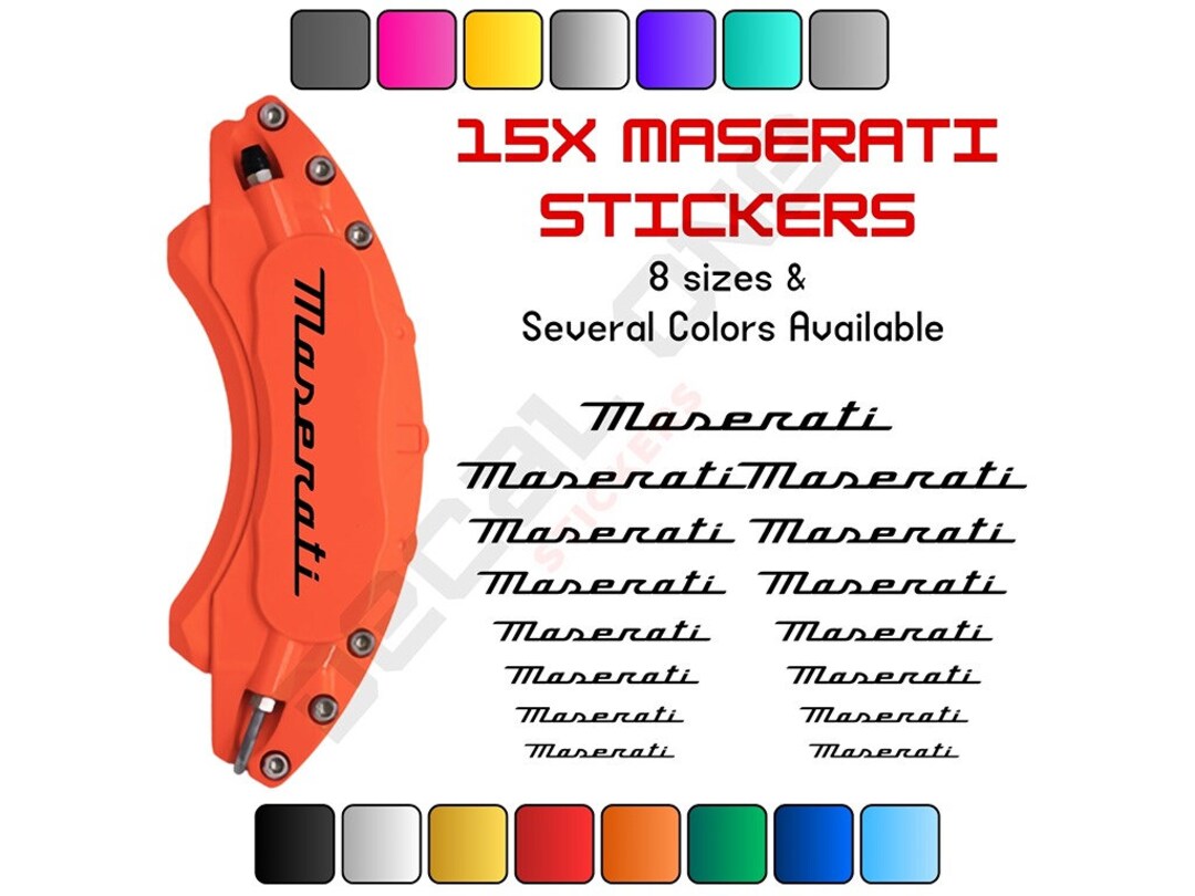 15x MASERATI BRAKE CALIPERS Decals, Brake Caliper Decals, Brake Caliper ...