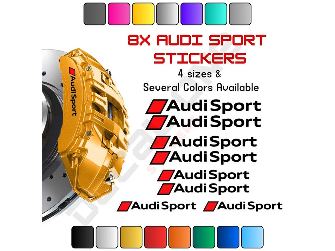 8x Audi Sport Brake Caliper Decal Stickers, Brake Caliper Decals, Brake ...
