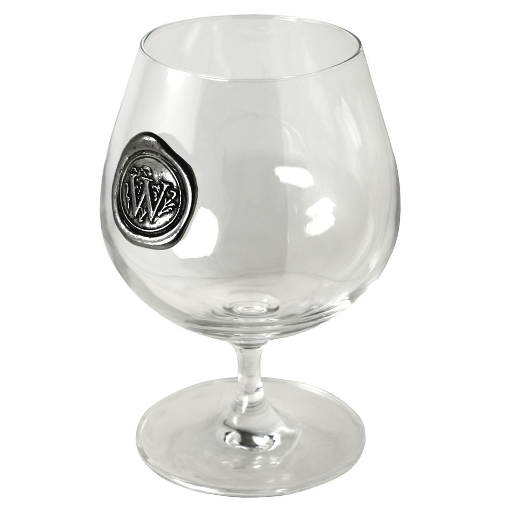 Personalised Luxury Brandy Cognac Snifter Glass Pewter Seal - Etsy UK