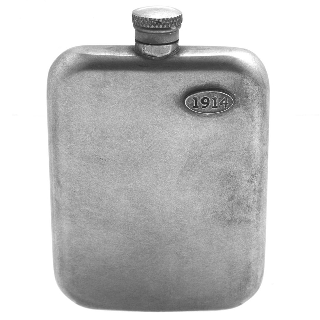 6oz Vintage Pewter Hip Flask Personalised [WW902] by English Pewter ...