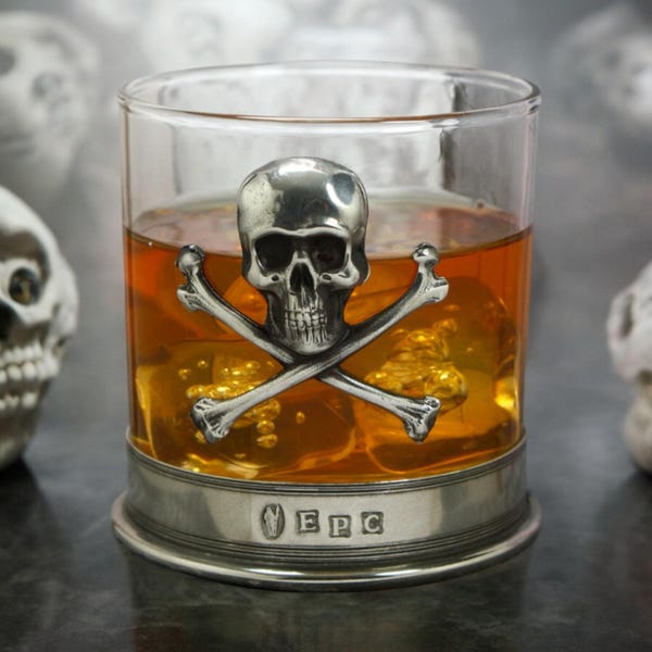 Rum Glass Skull - Etsy UK