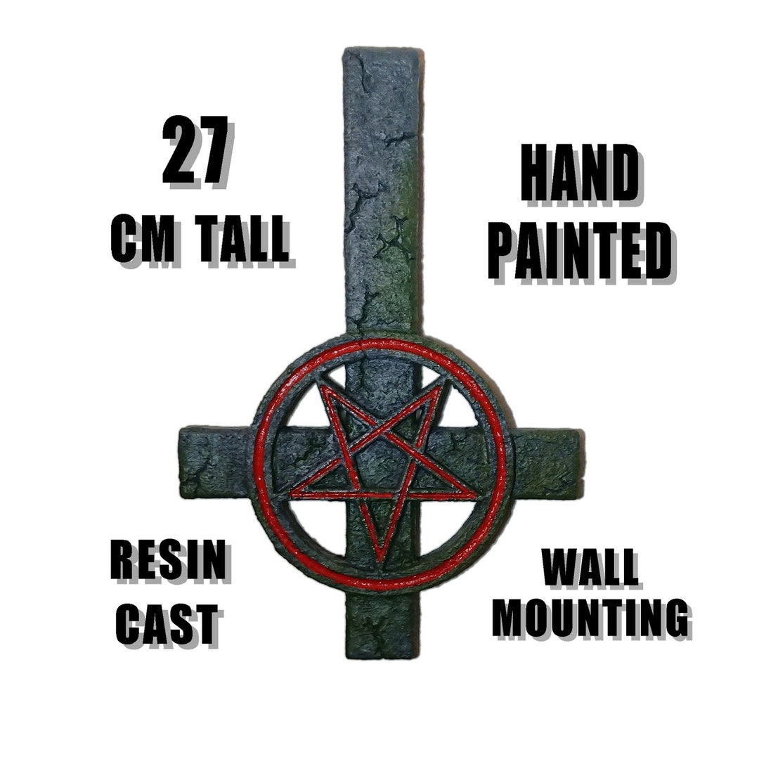 Inverted Cross With Satanic Pentagram - Etsy