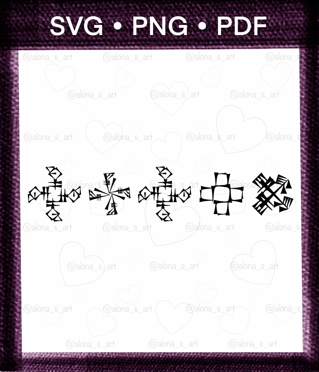 Mystical Cuneiform Signs Clipart | Ancient Esoteric Ritual Marks Pack ...