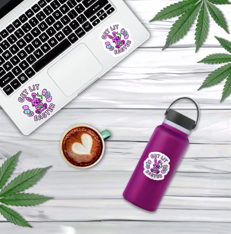 Happy 420 Easter Weed Stickers, Funny Easter, Marijuana Leaf, Pothead ...