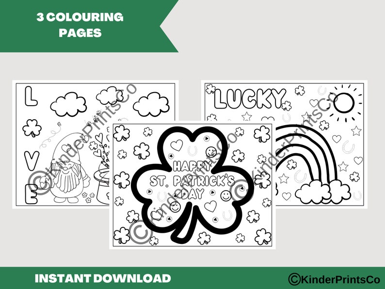 St. Patrick's Day Colouring Hat, Leprechaun & Shamrock Activity, Gnome ...