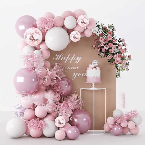 Pink and Pearl Balloon Arch - Etsy