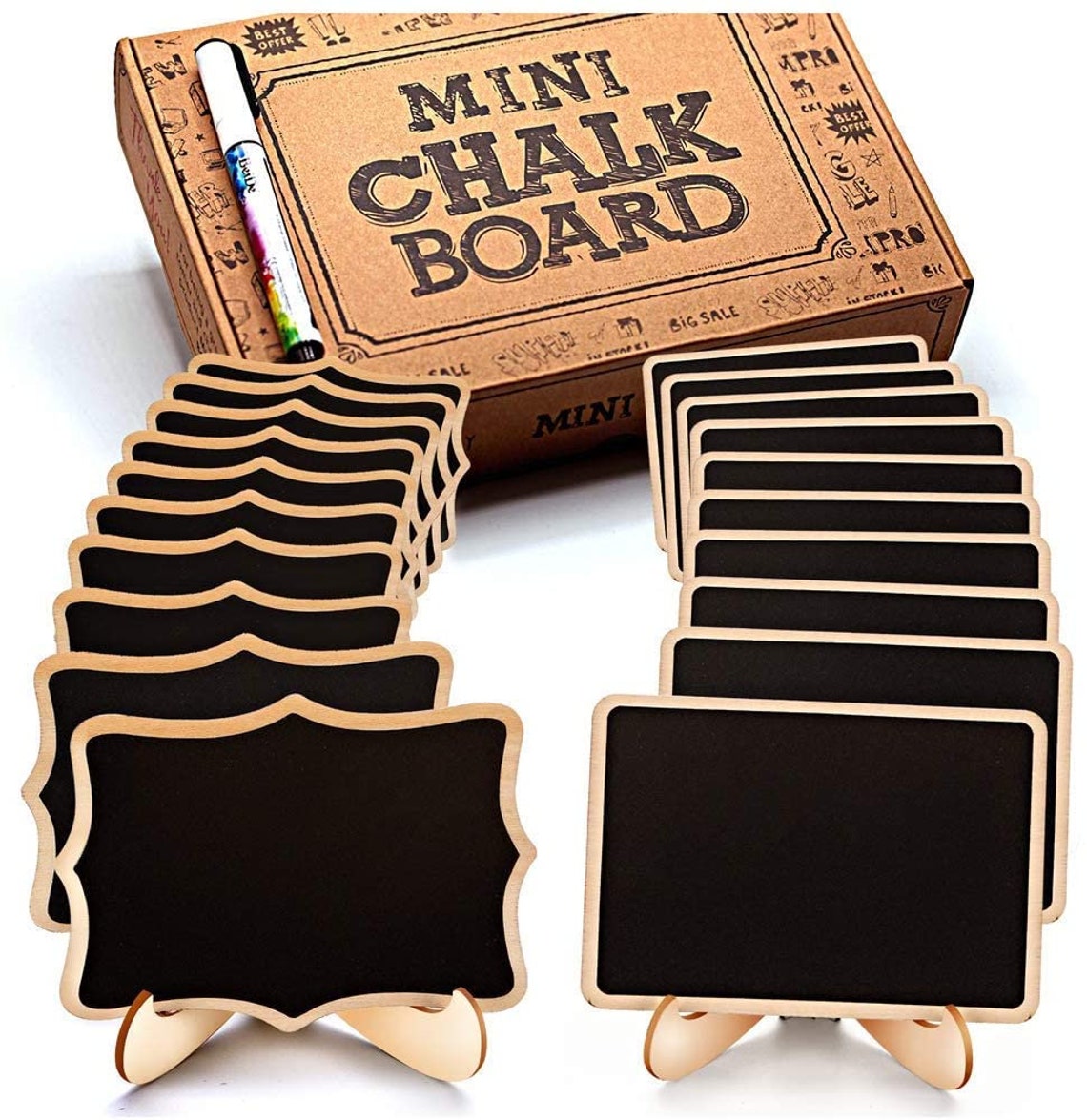 Mini Chalkboard Signs 20 Pieces Framed Small Chalkboard - Etsy