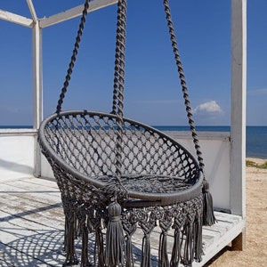 Pattern VIDEO Tutorial Macrame Hanging Chair DIY Hammock Hanging Chair ...