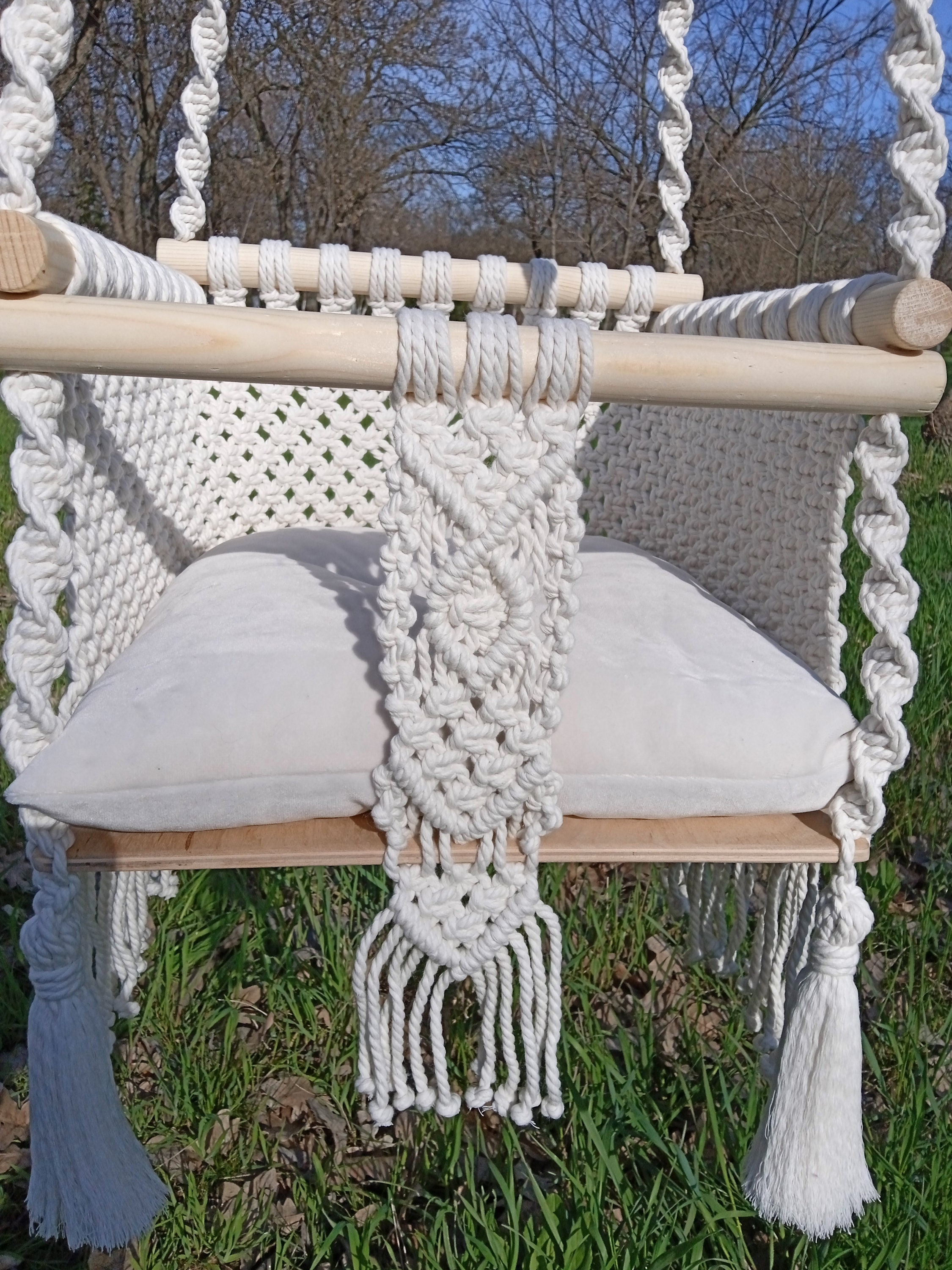 Wooden Elements for Children's Macrame Swing, DIY Macrame Swing ...