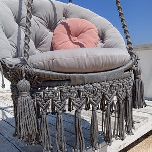 Pattern VIDEO Tutorial Macrame Hanging Chair DIY Hammock Hanging Chair ...