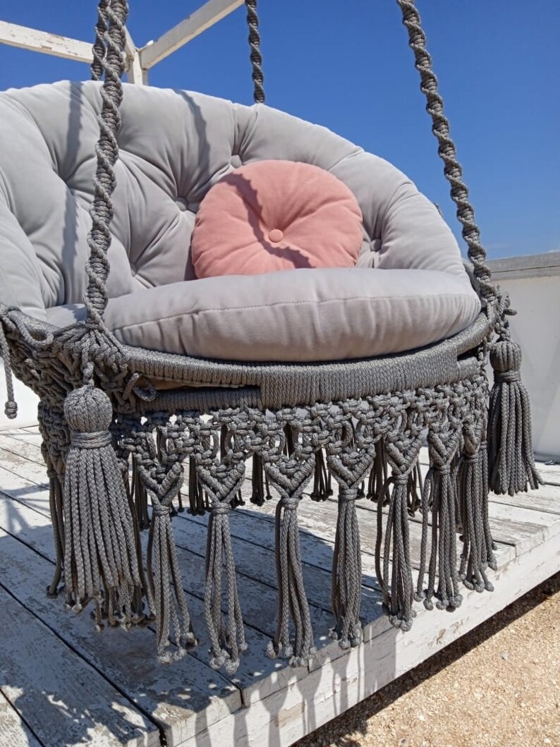 Pattern VIDEO Tutorial Macrame Hanging Chair DIY Hammock - Etsy