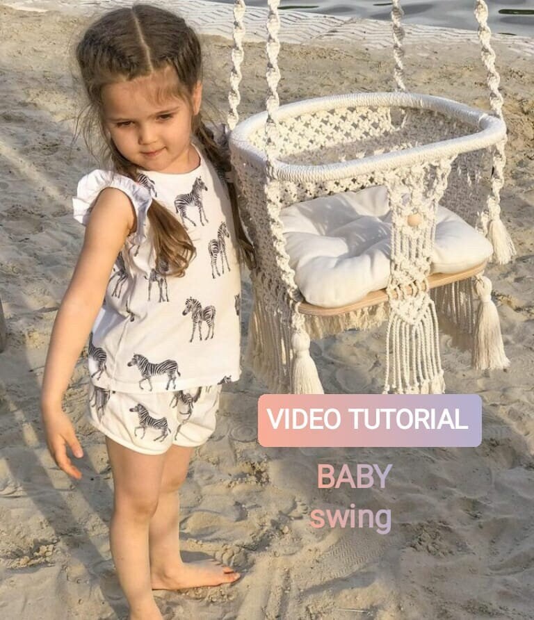 VIDEO TUTORIAL Macrame BABY Swing for Babies From 6 Months to - Etsy