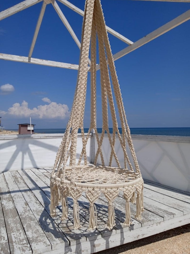 Set for LOTUS Macrame Swing, VIDEO Tutorialcordhoop, DIY Macrame Swing ...