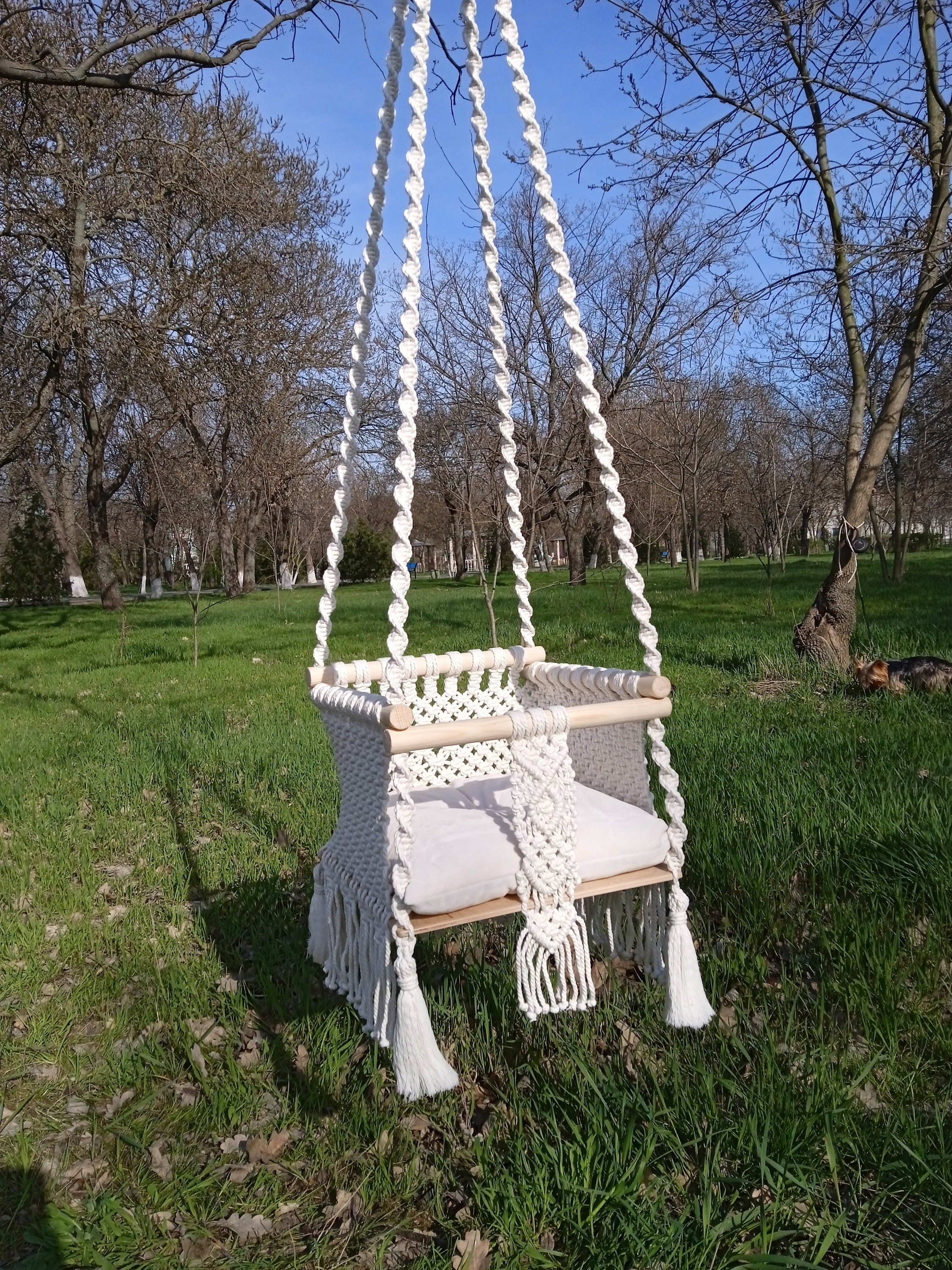 Wooden Elements for Children's Macrame Swing, DIY Macrame Swing ...