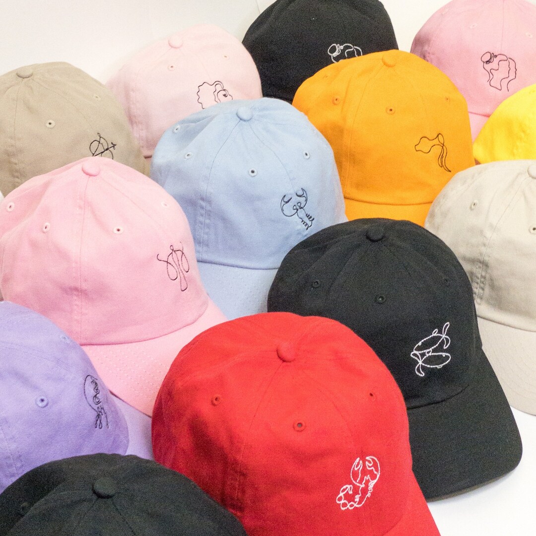 Zodiac Sign Hat , Embroidered Astrology Baseball Cap , VSCO , Dad Hat ...