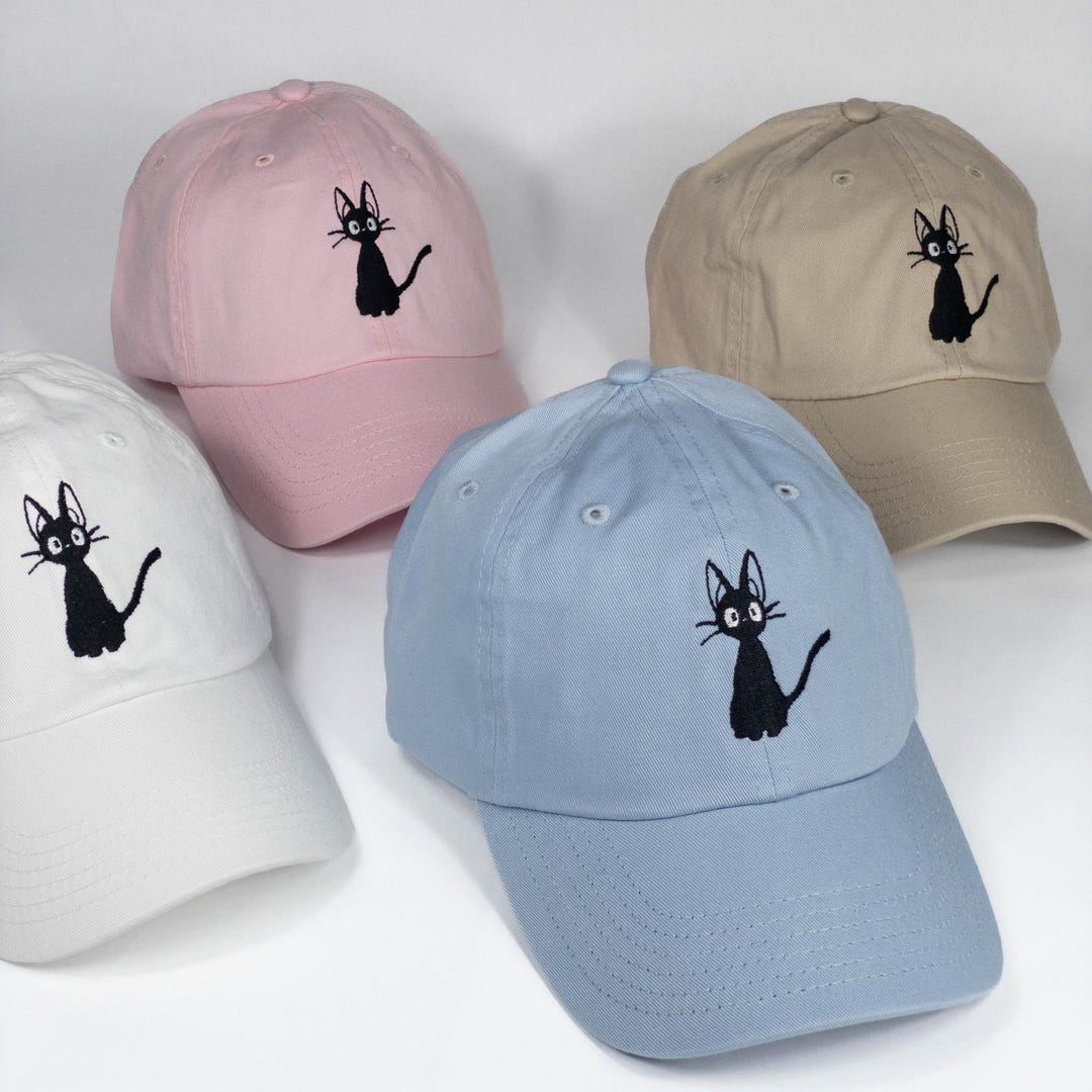 Anime Black Cat Hat // Aesthetic Anime Cat Embroidered Baseball Cap ...