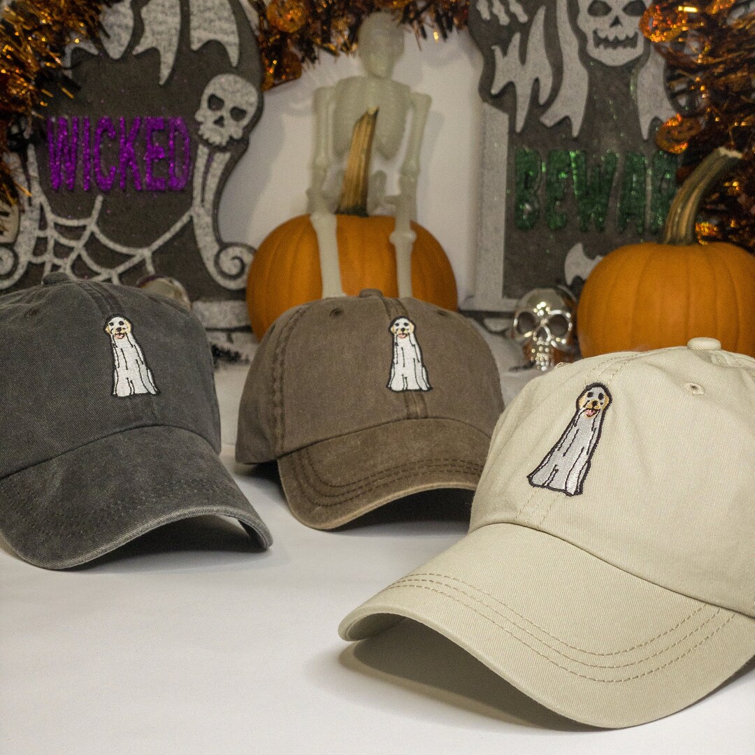 Ghost Dog Dad Hat, Embroidered Baseball Cap, VSCO, Tumblr, Aesthetic ...