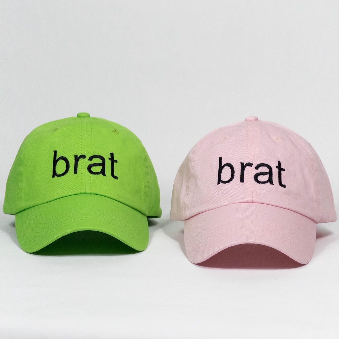 Brat Hat // Charli XCX Embroidered Baseball Cap - Etsy