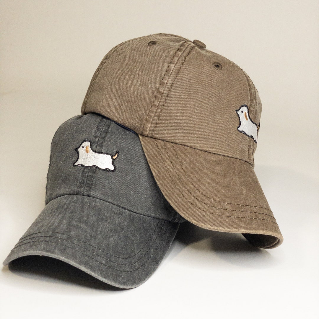 Ghost Dog Dad Hat, Embroidered Baseball Cap, VSCO, Tumblr, Aesthetic ...