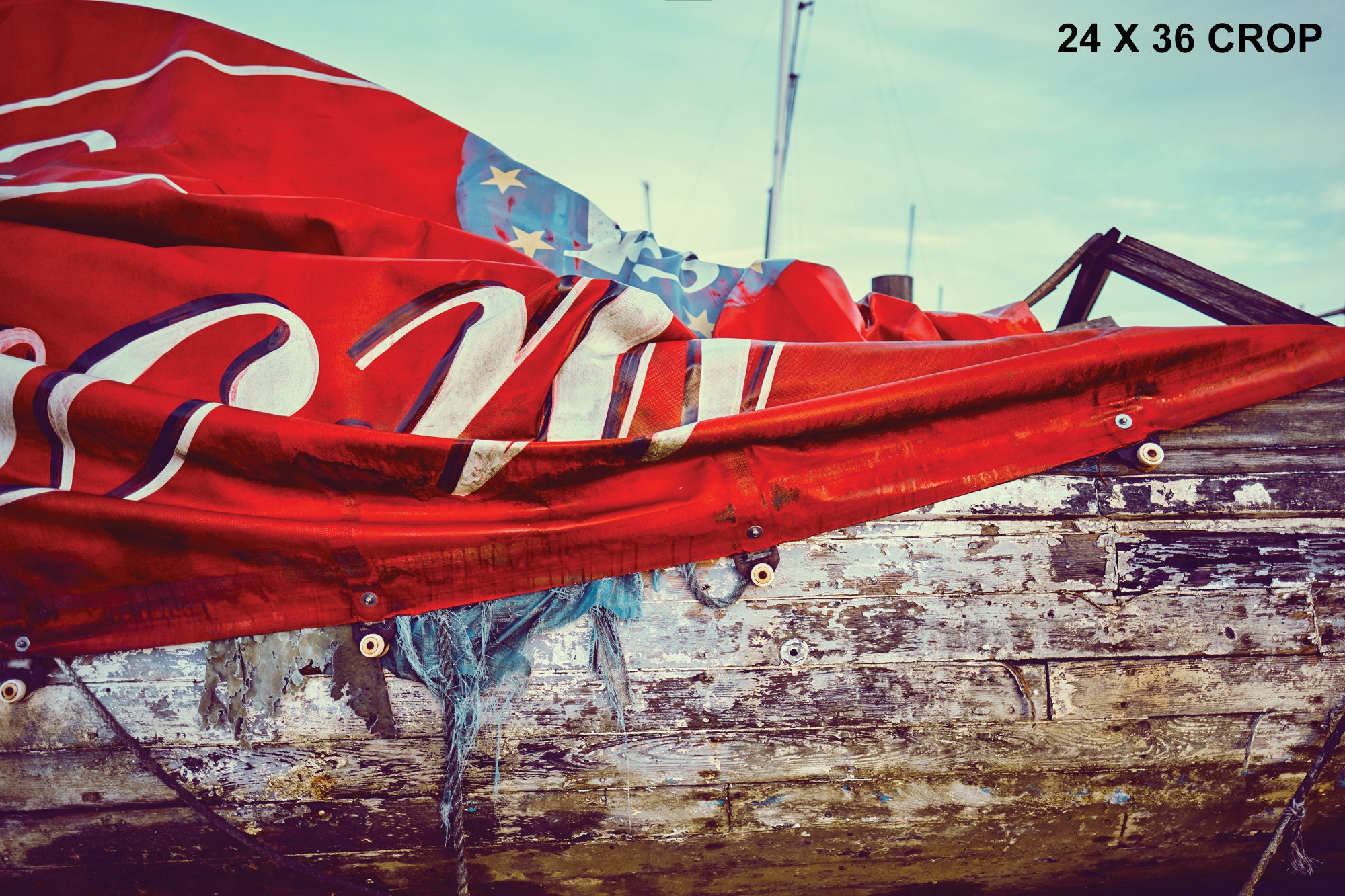 Abstract Artistic Shipwreck Boat Photograph Giclee Print Red | Etsy